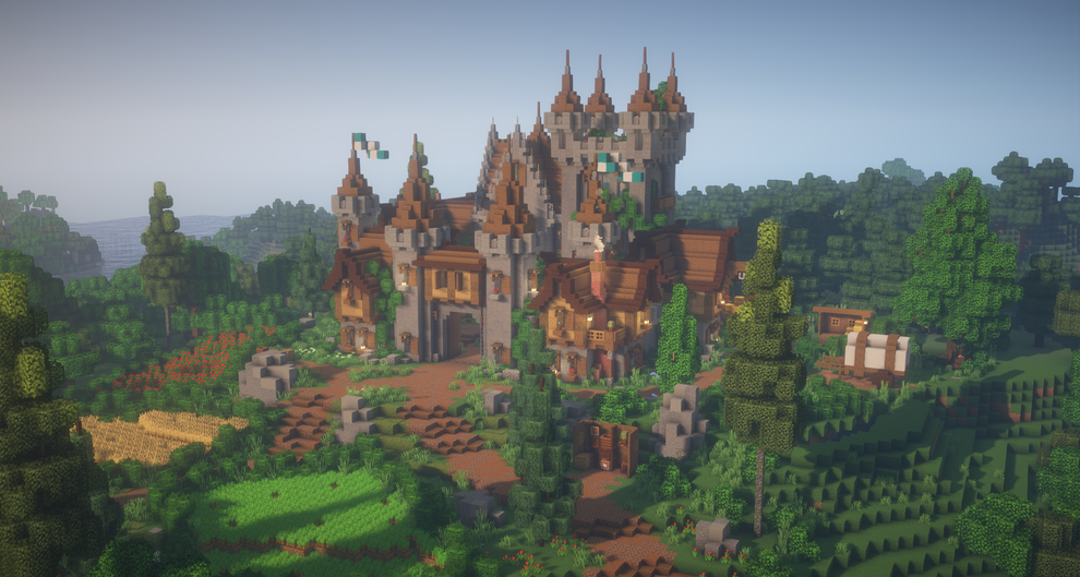 Overgrown Survival Castle with Full Interior – Abfielder Premium ...