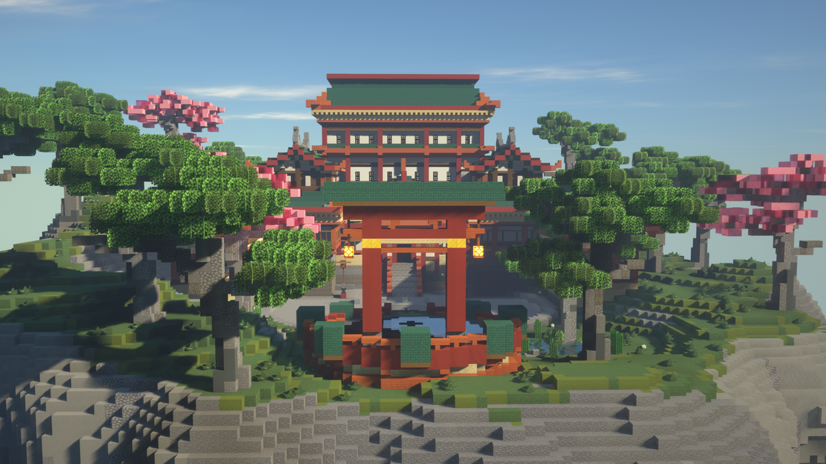 Asian Theme Sky Spawn – Abfielder Premium Minecraft Downloads