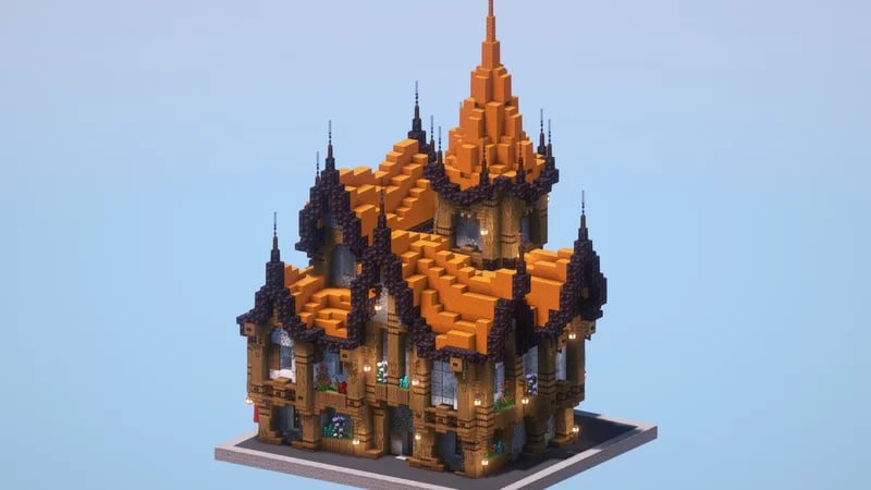 Orange Fantasy House – Abfielder Premium Minecraft Downloads