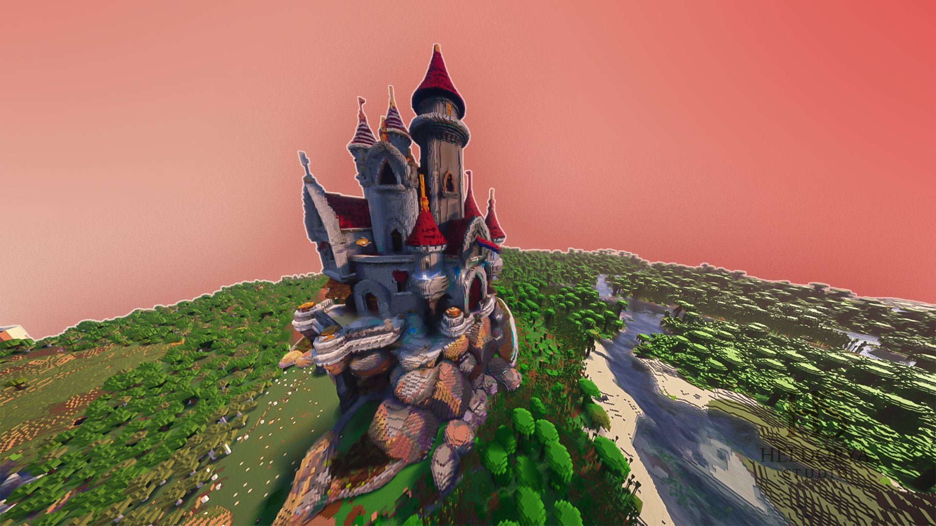Beautiful Red Castle - Fantasy - Fable – Abfielder Premium Minecraft ...
