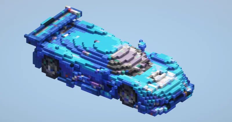 Blue Racer Car Small – Abfielder Premium Minecraft Downloads