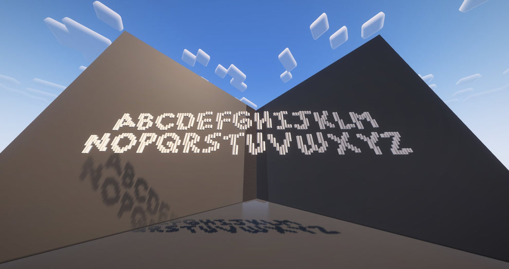 Slanted Letters | Minecraft Alphabet Asset Pack – Abfielder Premium ...