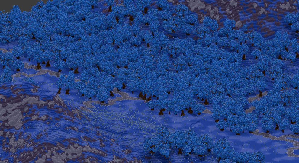 Custom Blue Fantasy Map 500x500 Blocks – Abfielder Premium Minecraft ...