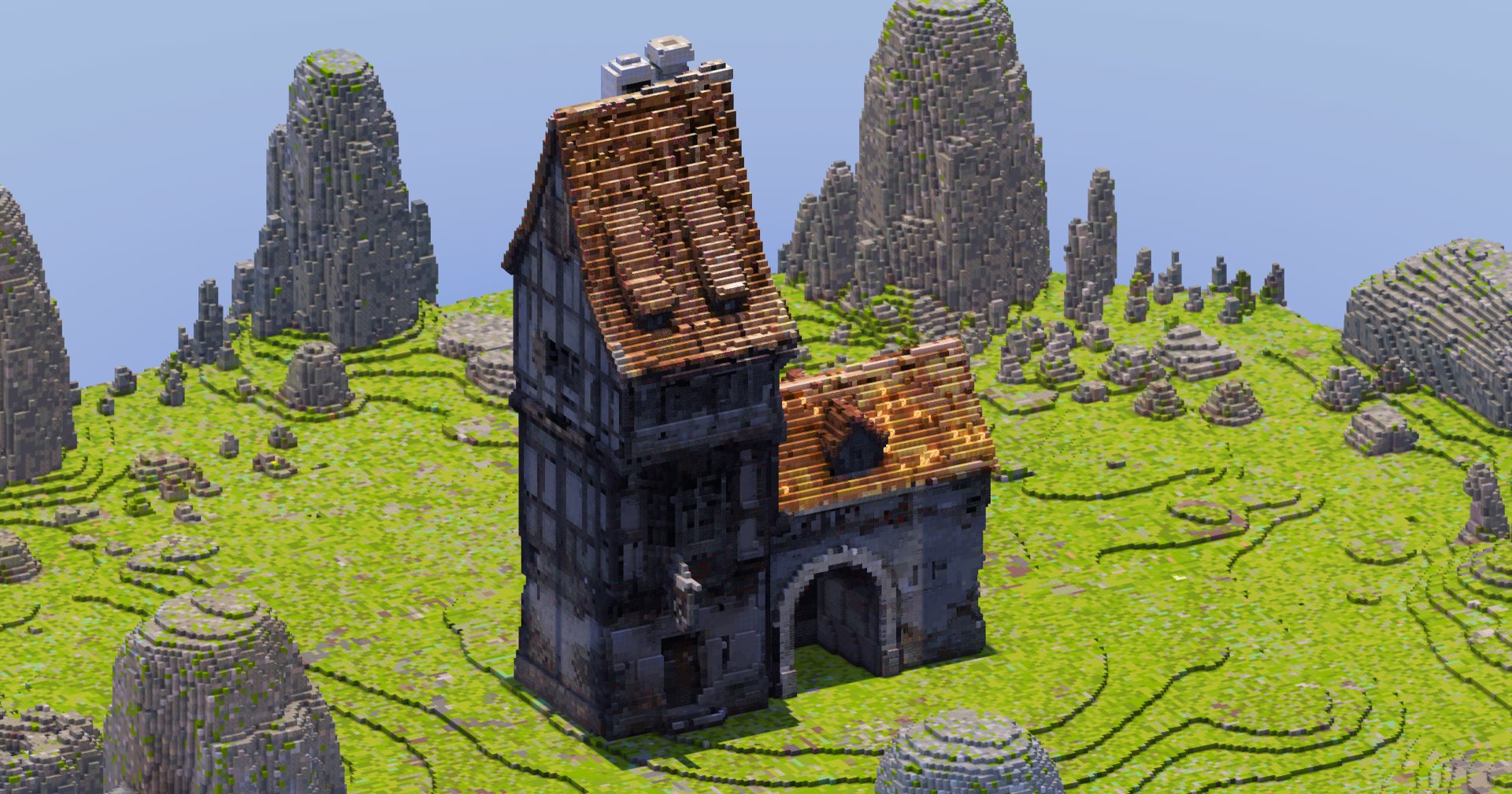Tall Medieval House – Abfielder Premium Minecraft Downloads